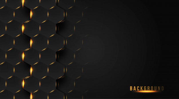 بک گراند مشکی طلایی با طرح شش ضلعی 9855369 Abstract Background Design